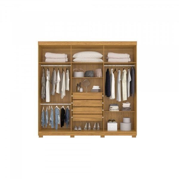 Conjunto Quarto de Casal Guarda-Roupa 6 Portas 4 Gavetas e Escrivaninha ...