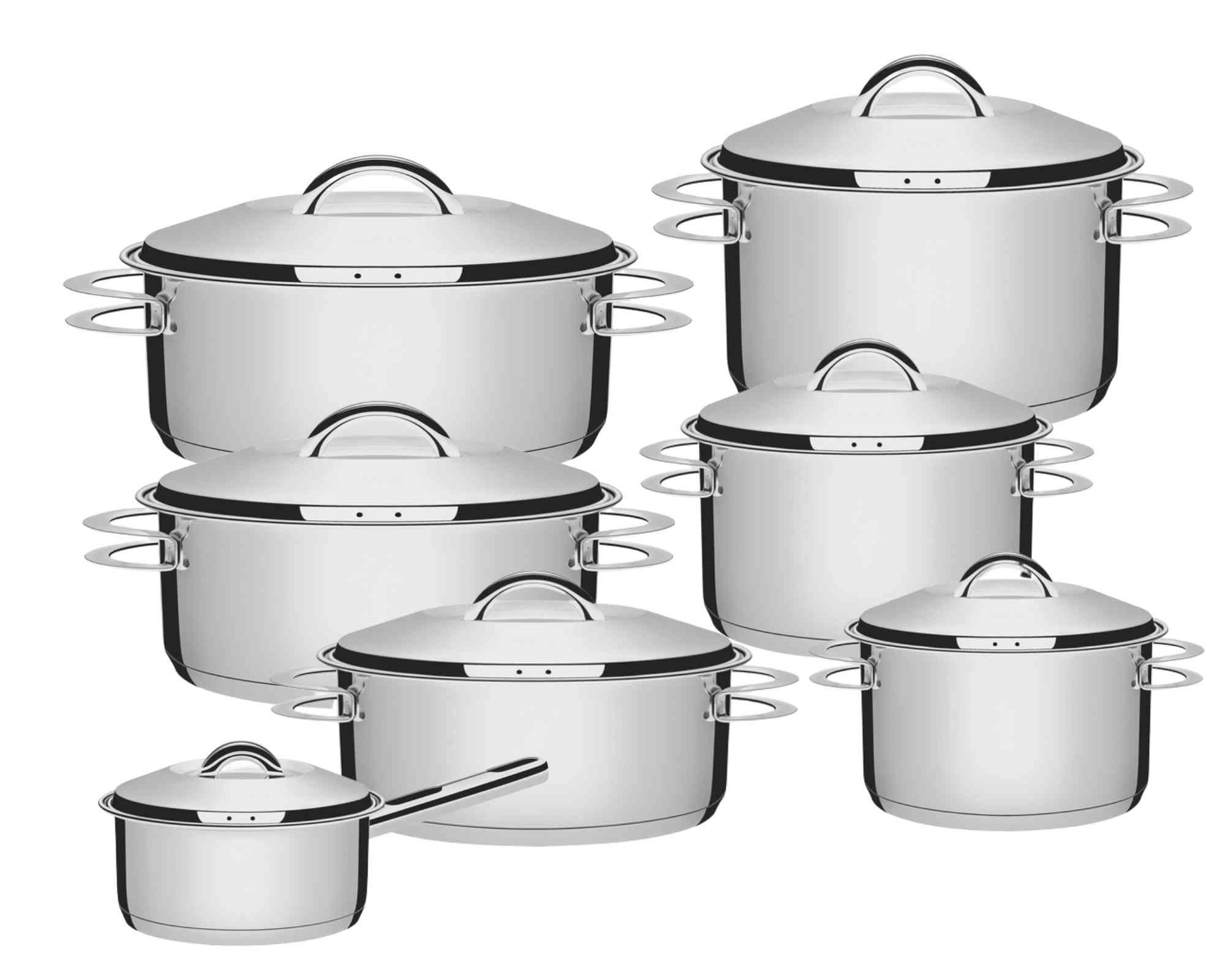 Conjunto de Panelas Aço Inox 7 Peças Solar Tramontina 65510770 ...