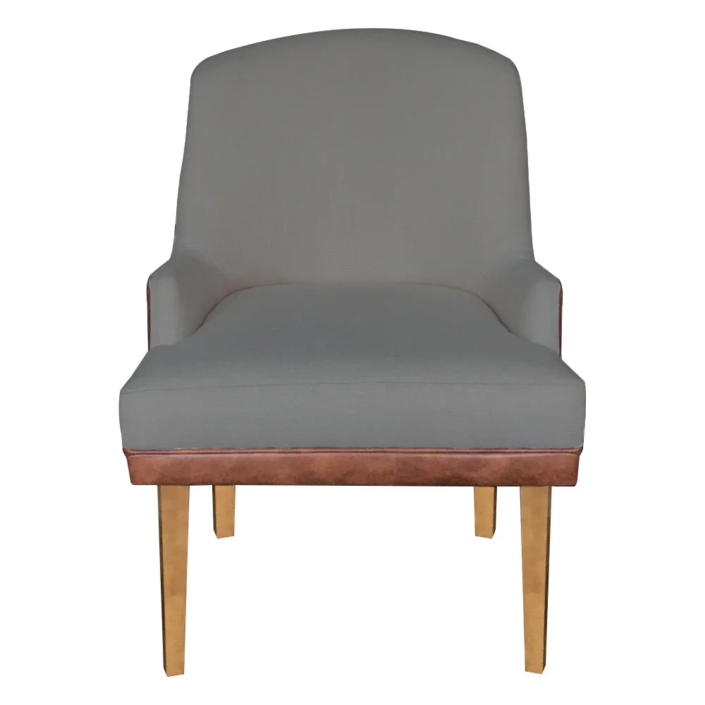 Poltrona Agatha Courissimo Nozes C Suede Cinza - Dominic Decor | MadeiraMadeira