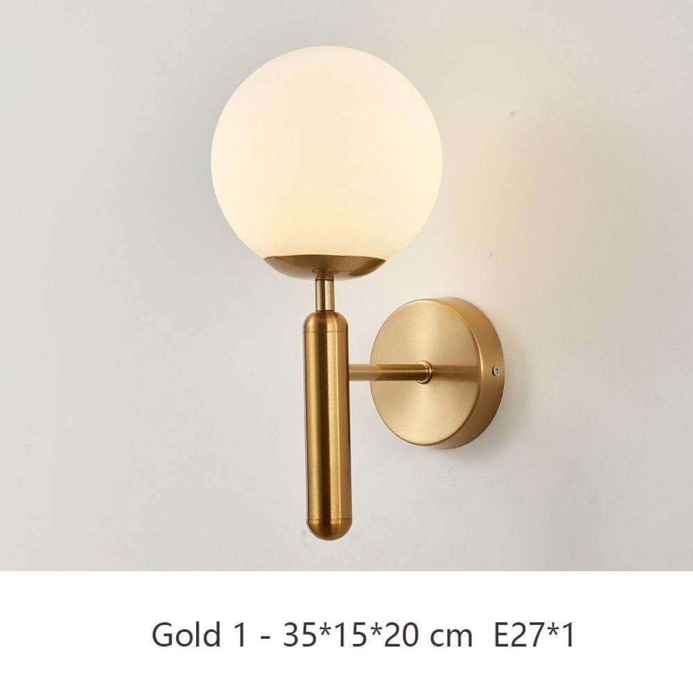 Arandela Interna Nórdica Dourada Preta 260v Lâmpada De Led | MadeiraMadeira