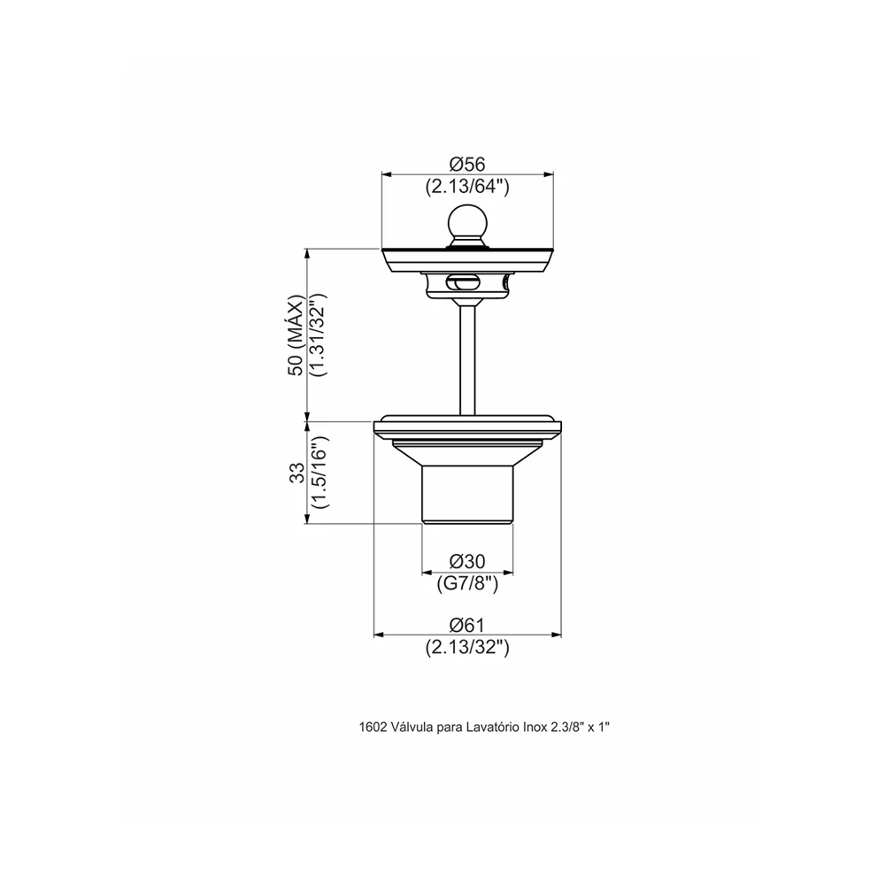 Válvula Perflex Rosé Fosco 1602 RF | MadeiraMadeira