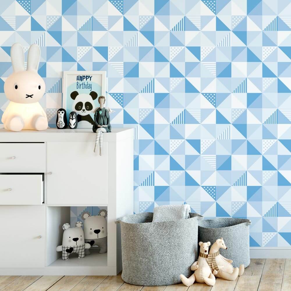 Papel de Parede Triângulos 3a Arte Destaque 3,50 Metros | MadeiraMadeira