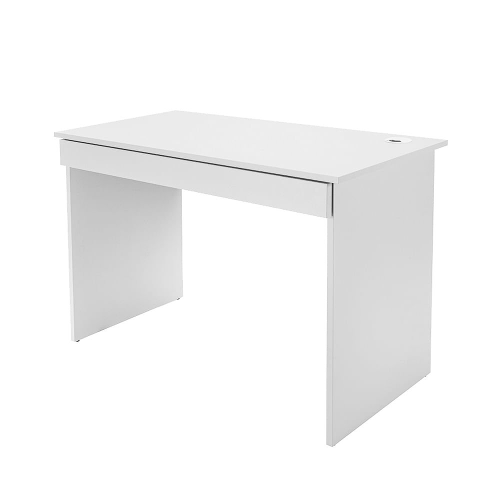 Escrivaninha Pé Painel com Gaveta Marelli 1200x500 Branca | MadeiraMadeira