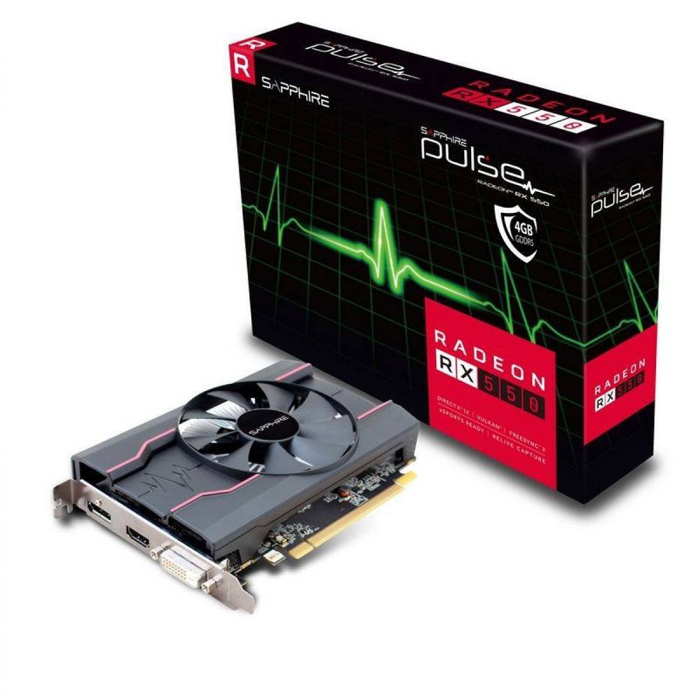 Placa de video sapphire radeon pulse rx 550 2gb gddr5 - 1126 ...