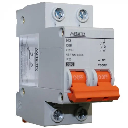 Disjuntor 2x6a 3ka-220v Curva C N3-2c6 | MadeiraMadeira