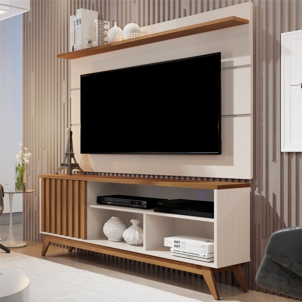 Home para TV Kile Off White Freijó | MadeiraMadeira
