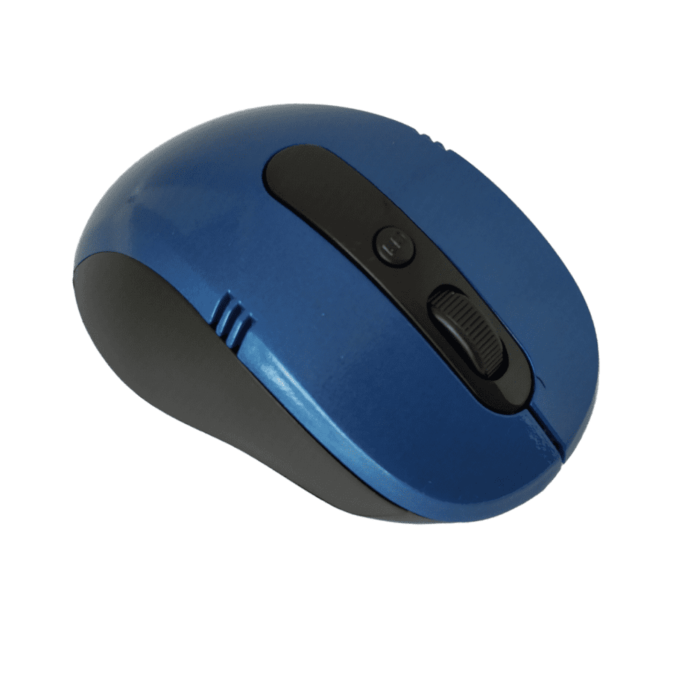 MOUSE ÓPTICO SEM FIO WIRELLESS 2.4ghz 6 BOTÕES P/ ESCRITÓRIO:Azul ...