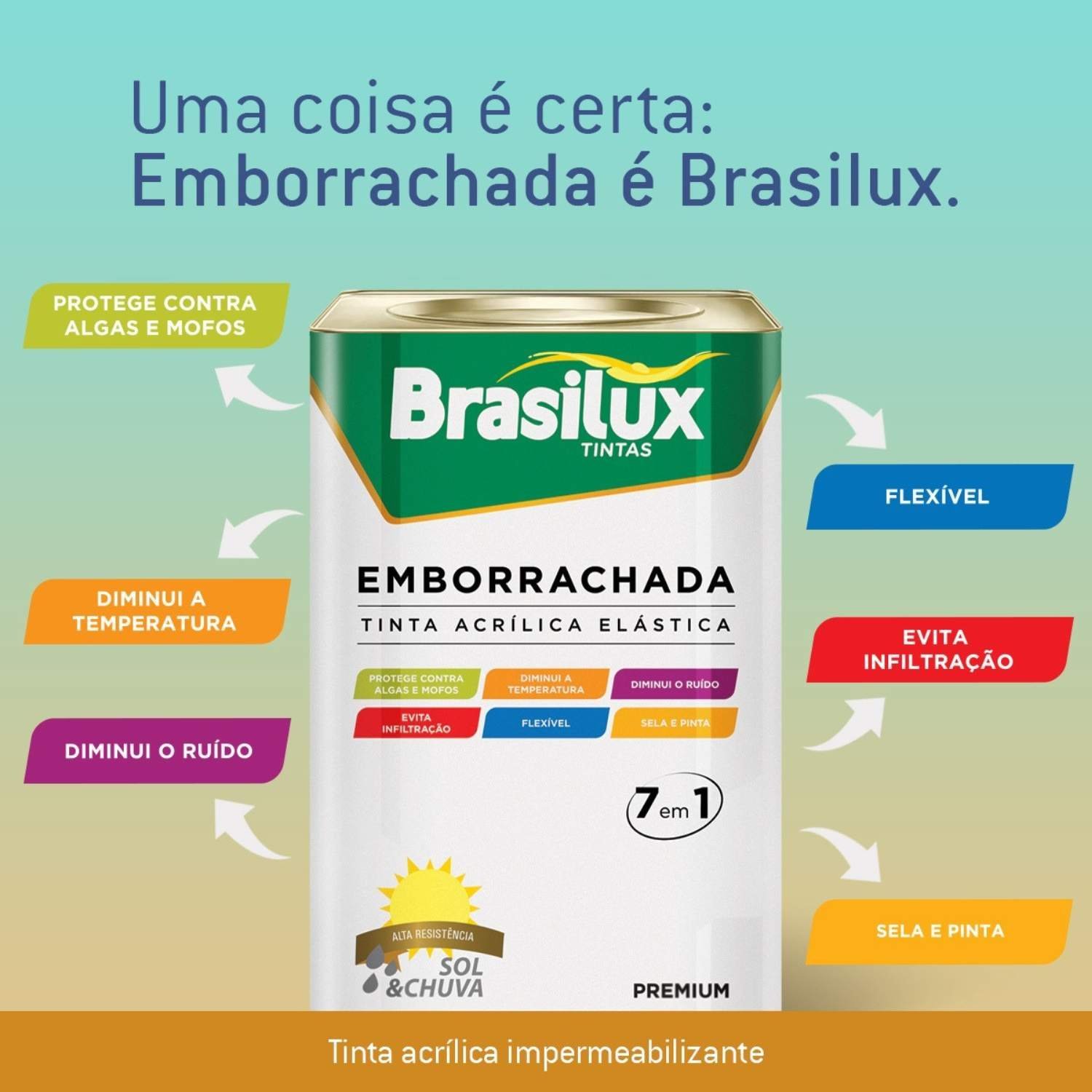 BRASILUX TINTA ACRIL EMBORRACHADA - BASE A EMBORRACHADA 16,2 LITROS ...