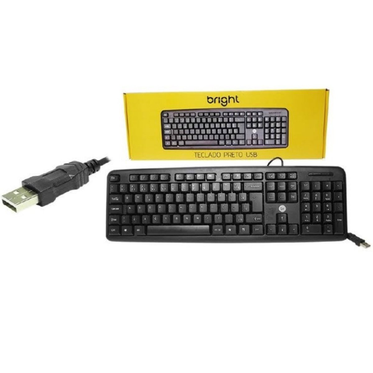 Kit 3 Unidades Teclados Usb com Fio ABNT2 Computador Notebook 107 ...