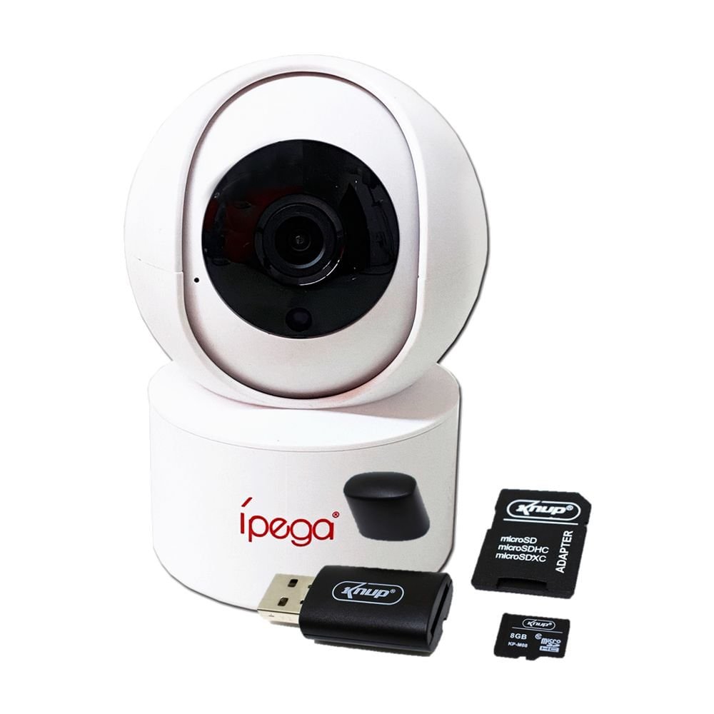 Kit Ípega Câmera IP Auto Tracking 1080p ONVIF + Cartão de Memória Micro ...