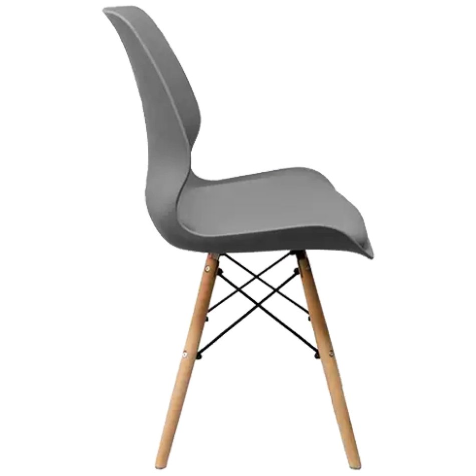 Kit 4 Cadeiras Charles Eames Eiffel Rubi Sili Eiffel - Cinza | MadeiraMadeira