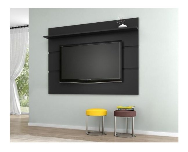 Painel Para TV Vivare 1.8 Black - Germai Móveis | MadeiraMadeira
