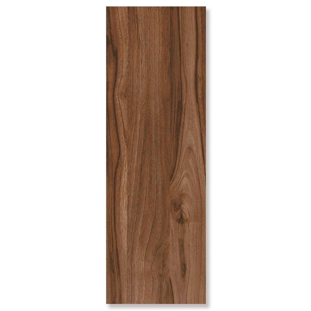 Piso Cerâmico Brilhante Borda Bold Fenix Marrom 20X60Cm | MadeiraMadeira