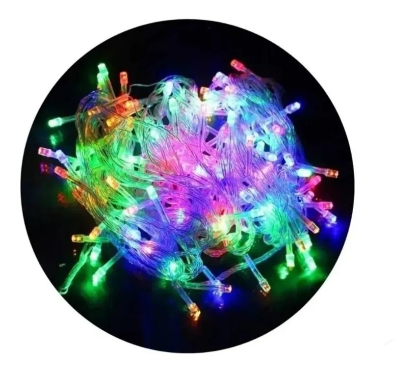 Pisca Pisca Cascata Decorativa 100 Lâmpadas Led Coloridas 1,9 MT - 127V ...