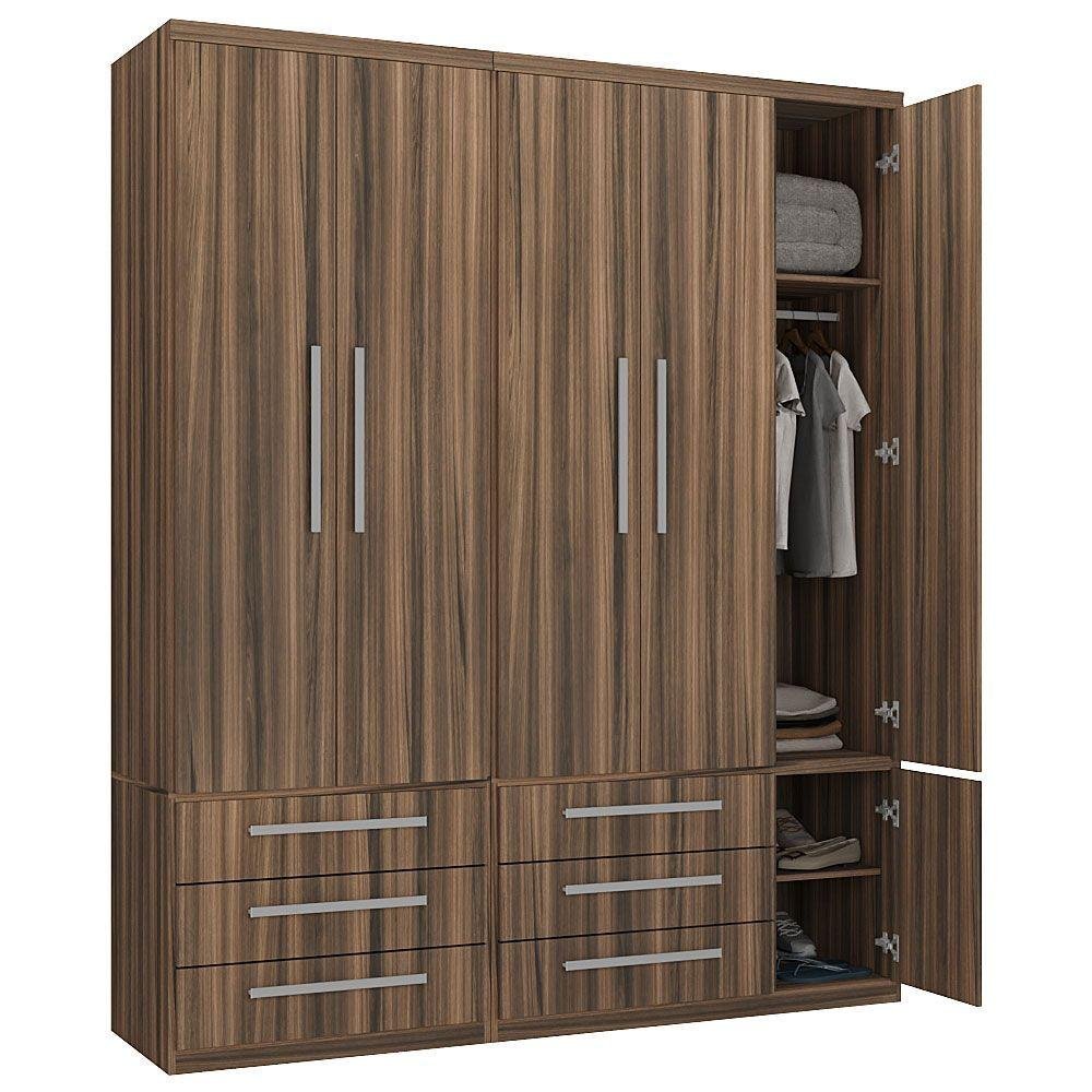Guarda-roupa 5 Portas 6 Gavetas Modular Ilan 1310 San Remo | MadeiraMadeira