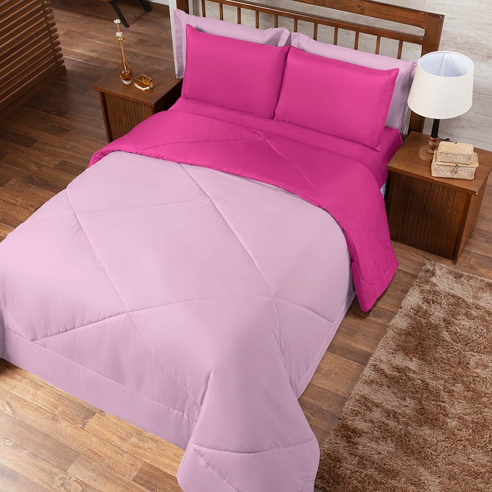 Edredom De Casal Padrão 03 Peças Margarida Dupla Face Envio Rápido ...