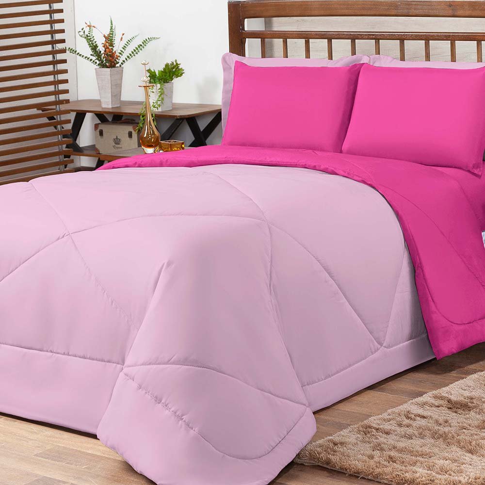 Edredom De Casal Padrão 03 Peças Margarida Dupla Face Envio Rápido ...