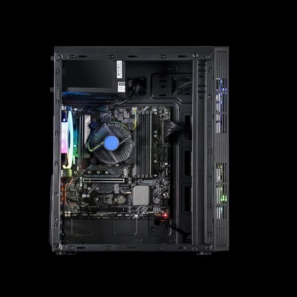 Gabinete Gamer Sate 1 Cooler Fan Rgb Preto com Lateral em Acrílico K877 | MadeiraMadeira