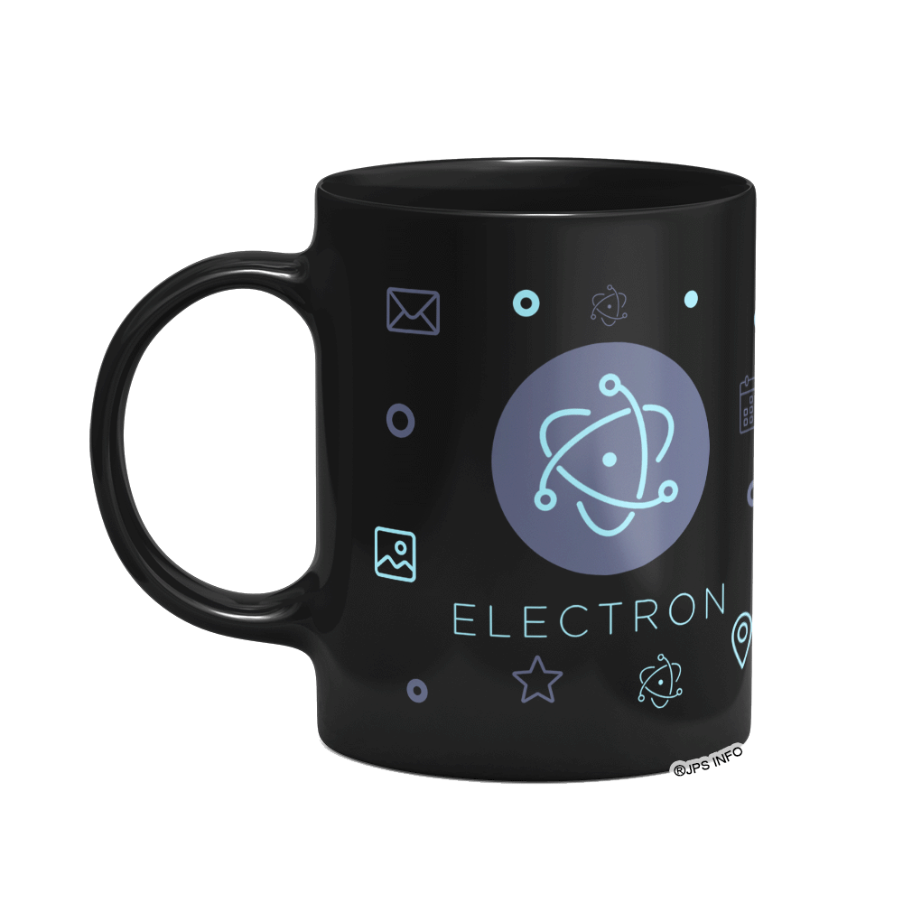 Caneca Dev - Electron Js - Preta | MadeiraMadeira