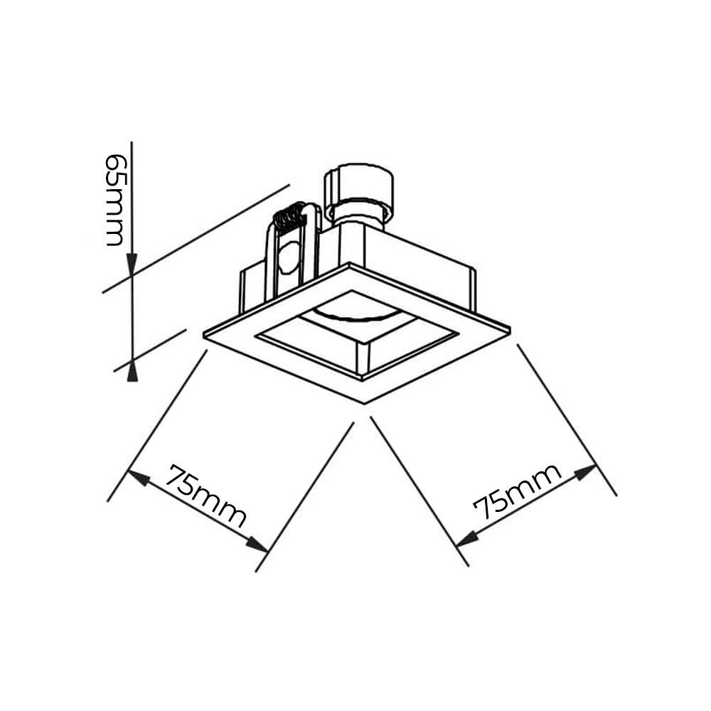 Spot de Embutir Newline Flat MR11 GU10 Bivolt Preto | MadeiraMadeira
