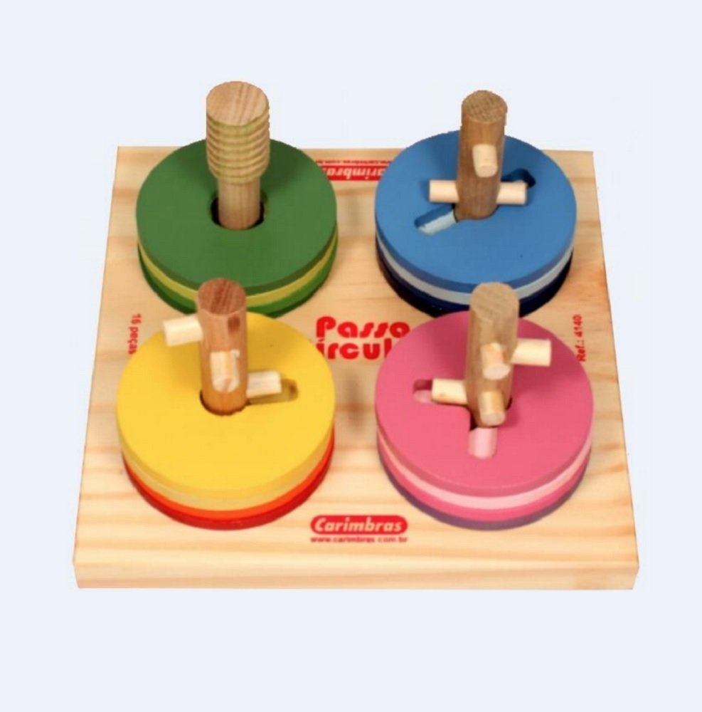 Prancha de Formas Brinque e Leia Círculos em Molde - Ref 29553 | MadeiraMadeira