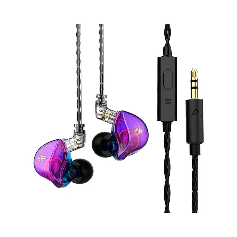 Fone de Ouvido P/ Retorno QKZ ZXT C/ Microfone: Lilás | MadeiraMadeira