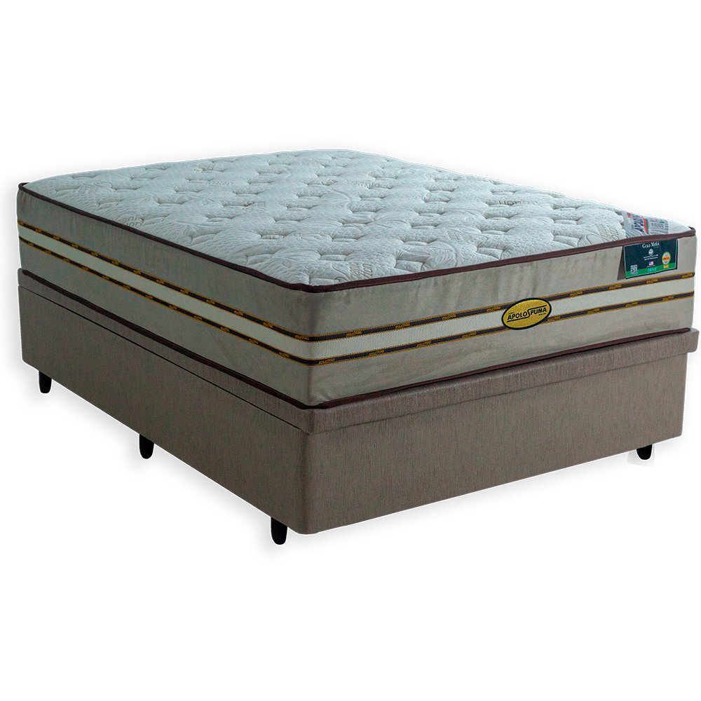 Cama Box Baú com Colchão Viúva Molas Ensacadas e Viscogel Gran Meliá Firme Apolo 120x203 ...