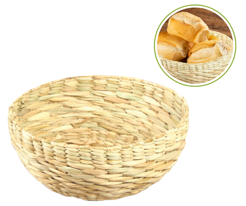 Cuia Palha de Taboa Rustico Vaso Flor Organizador | MadeiraMadeira