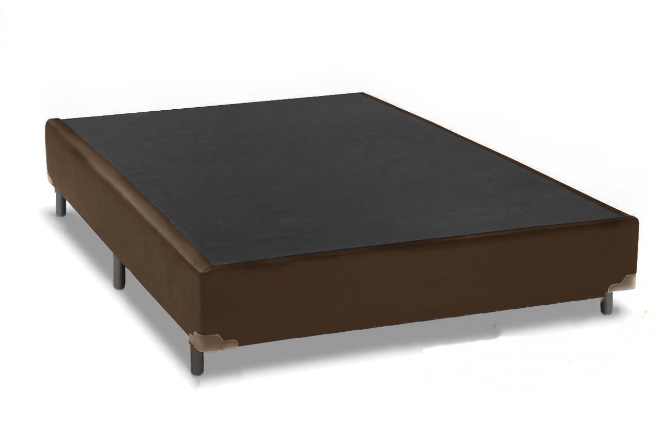 Base Box Blindado Viúva Acolchoes Sintético Marrom 40x128x188 ...