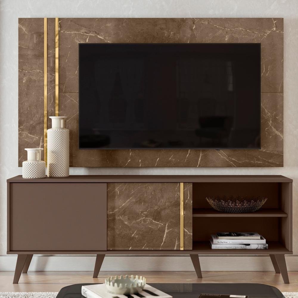 Rack Com Painel Para Tv 65" 7131 Imperial Sepia | MadeiraMadeira