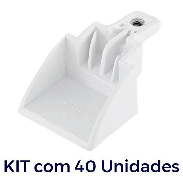 KIT 40 SUPORTE BRANCO PUXADOR GELADEIRA ELECTROLUX Df42 Df51 ...