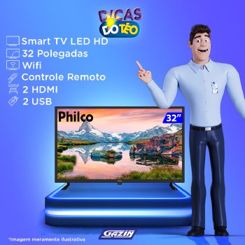 TV 32 Polegadas Philco LED Smart Hd Wifi - PTV32D10N5Skh | MadeiraMadeira