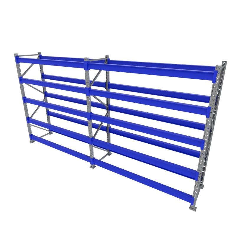 Expositor 2 mini porta pallet 250 kg 180x200x60 (CxLxP) cinza com azul ...