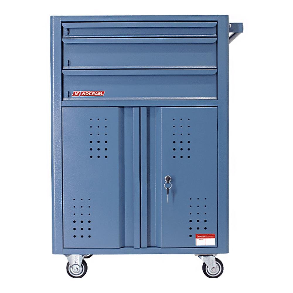 Carrinho Fechado com 3 Gavetas Chaveado - Marcon Nc-14 | MadeiraMadeira