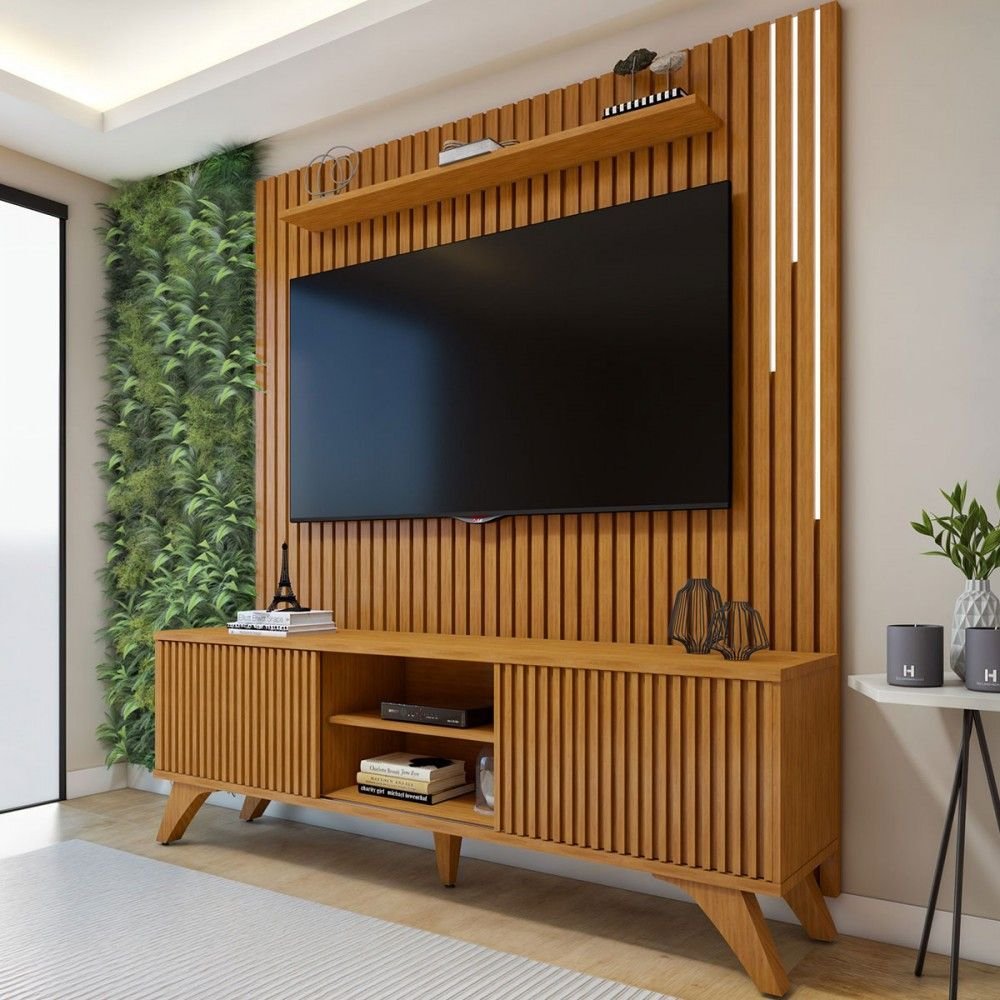 Rack com Painel para Tv até 75 Polegadas Paris Gaia 2 Portas 2 ...