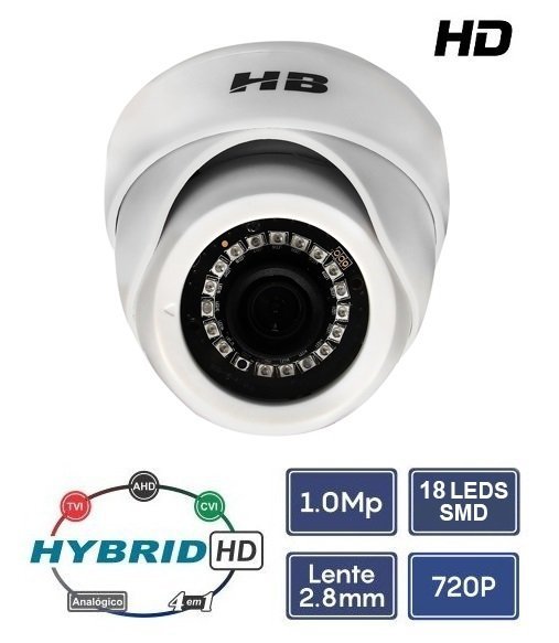 Câmera Dome Hb-2001 1.0 (resolução 1.0 -720p) 2,8mm 25 Mts Hbtech ...
