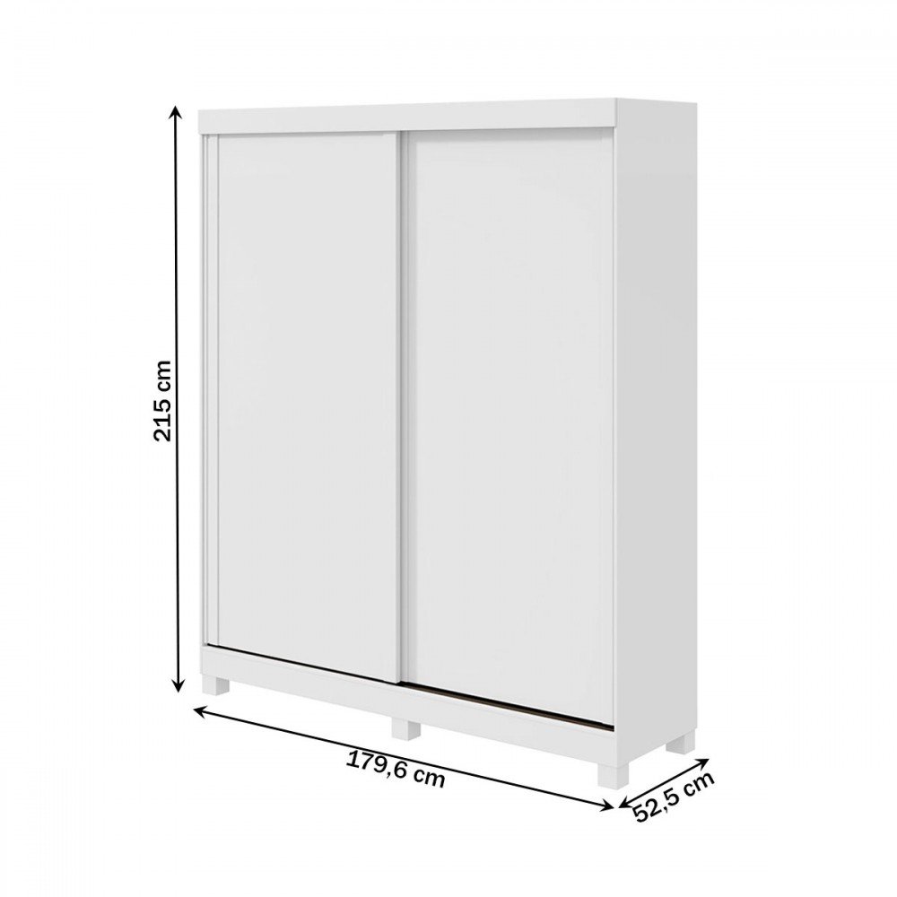 Guarda-roupa Casal Zeine 2 Portas 2 Gavetas Branco - Móveis Lopas ...