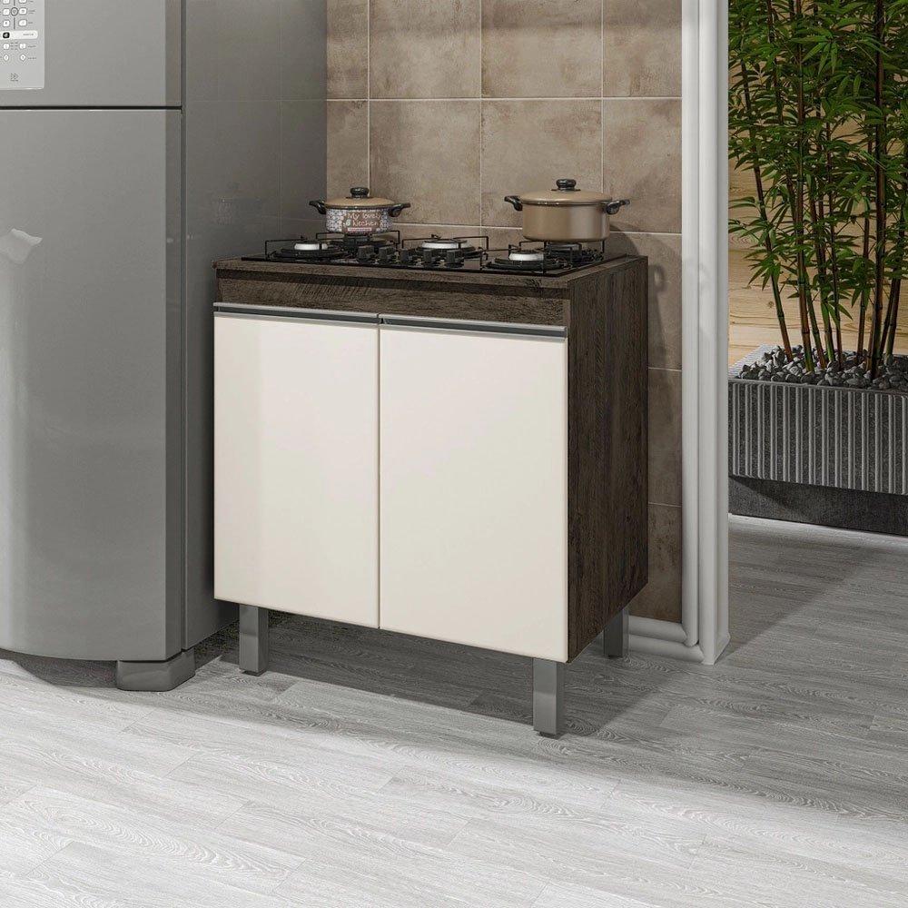 Balcão Gabinete Cooktop Clara - Ssx Multicoisas Nathan Móveis | MadeiraMadeira