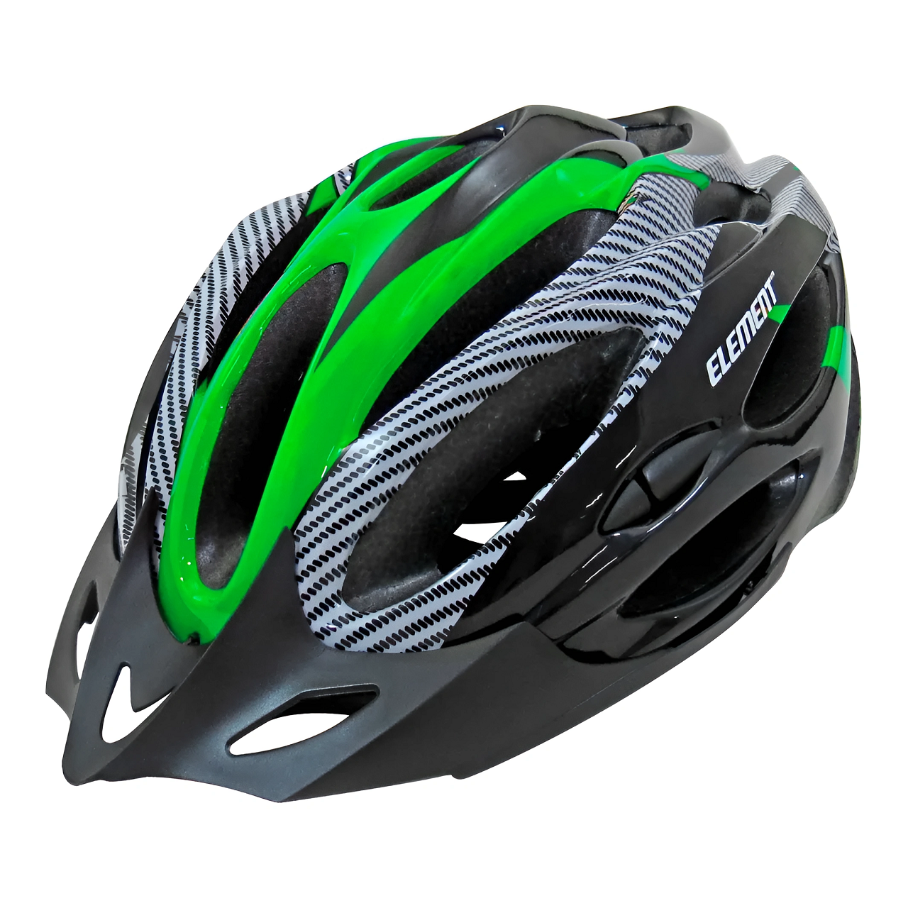 Capacete Ciclismo Mtb Com Led Sinalizador Verde Element M:Verde/M ...