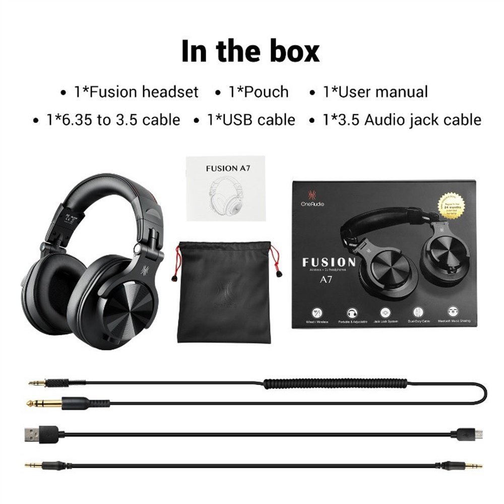 Fone de Ouvido OneOdio A70 Fusion Sharing Wireless + DJ Headphone ...