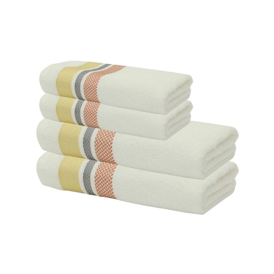 Kit 4 Toalha Tingida Home Design 100% Algodao Texture Branco ...