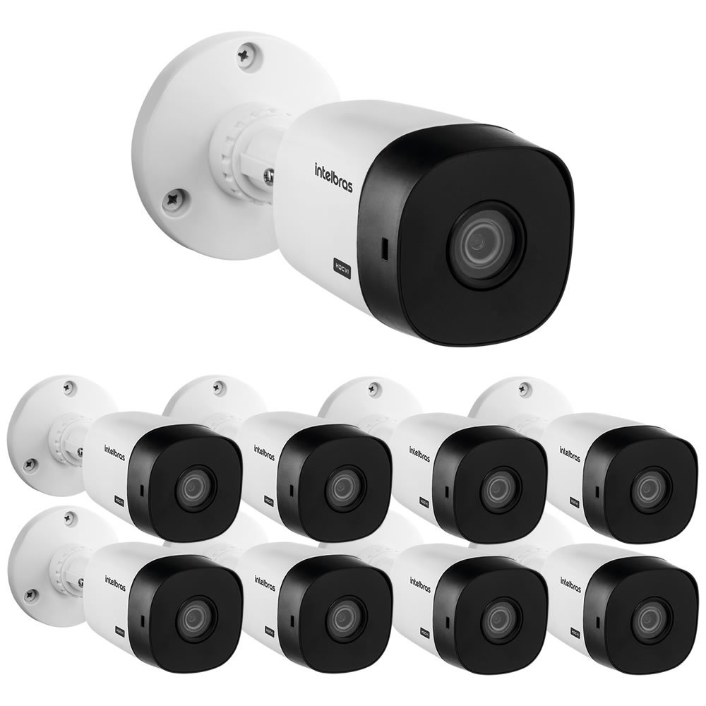 Kit 9 Câmeras HDCVI 1 Megapixel HD 2.8mm 20m VHC 1120 B Intelbras ...