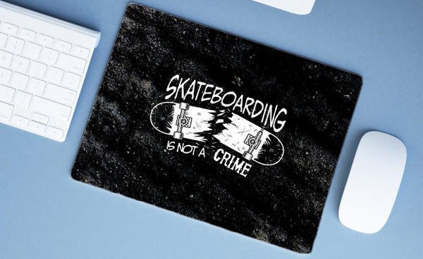 Mouse Pad Emborrachado Personalizado Grande Skate Is Not a Crime ...