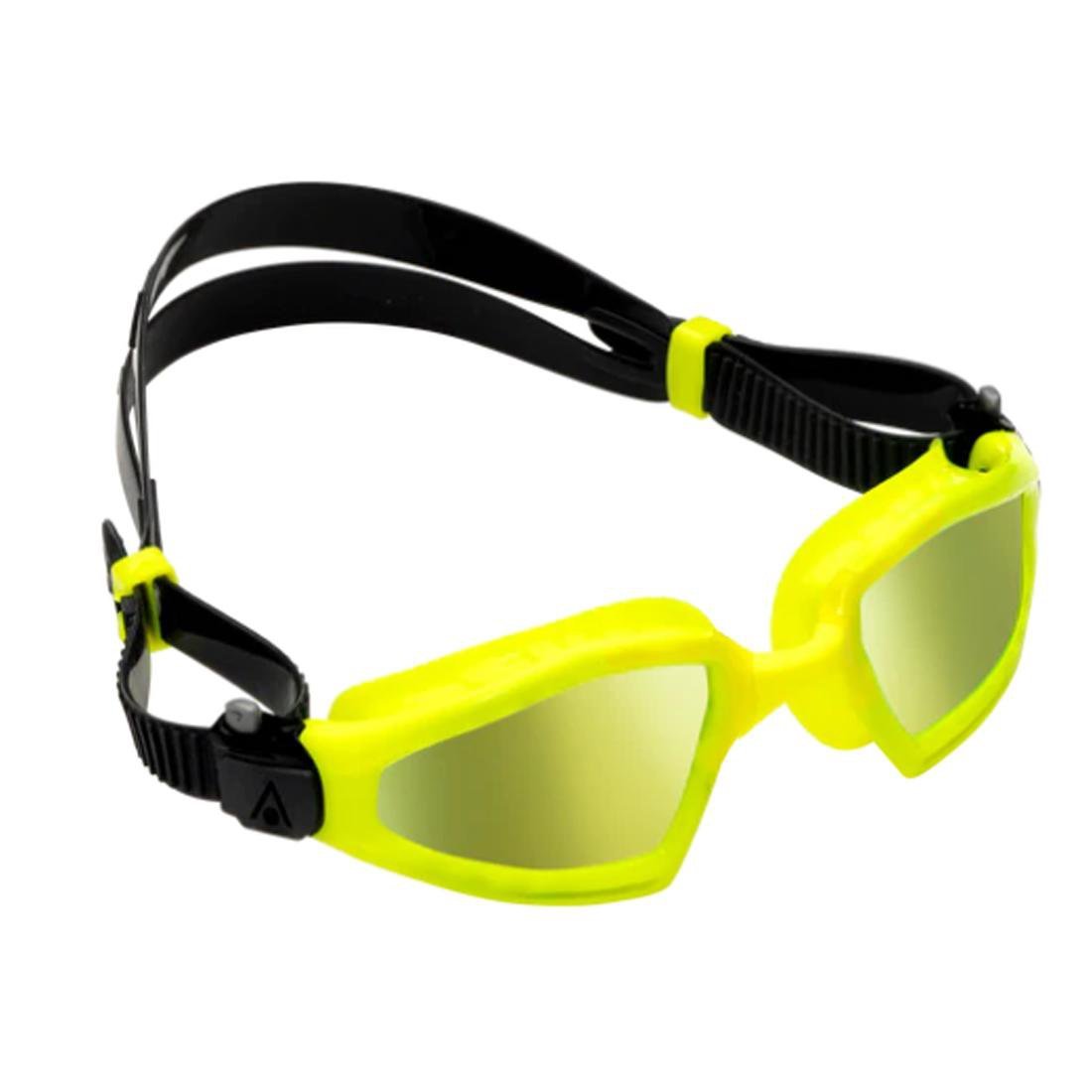 Óculos Natação Kayenne Pro Lente Titanium Espelhada Amarela Aqua Sphere ...