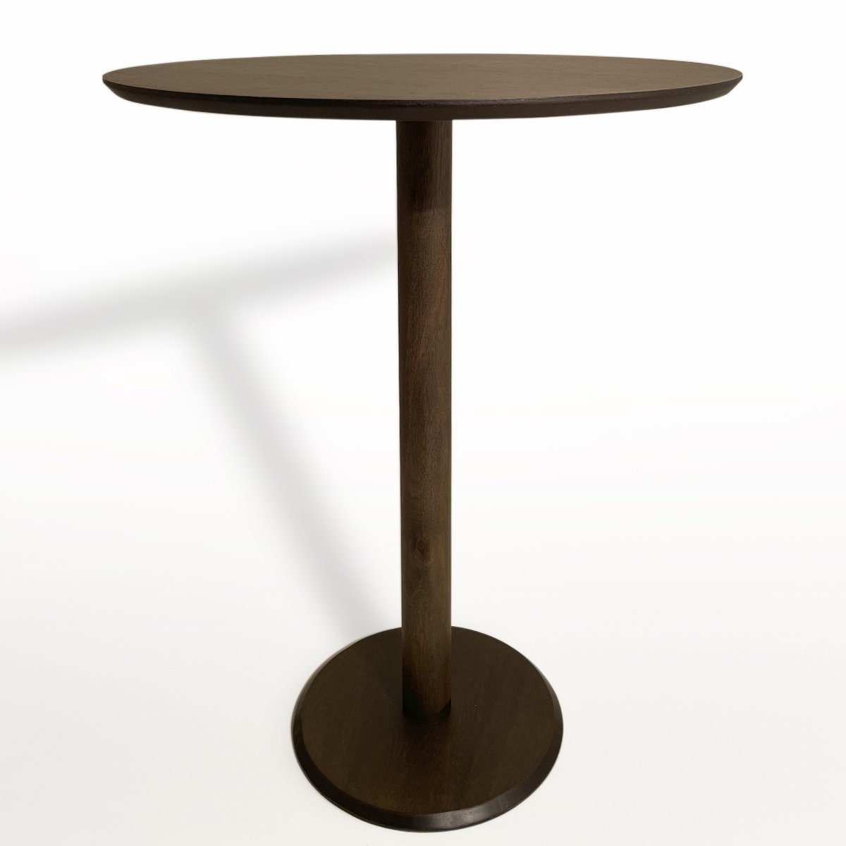 Mesa Lateral Alta Monopé de Madeira 40 cm - Castanho | MadeiraMadeira