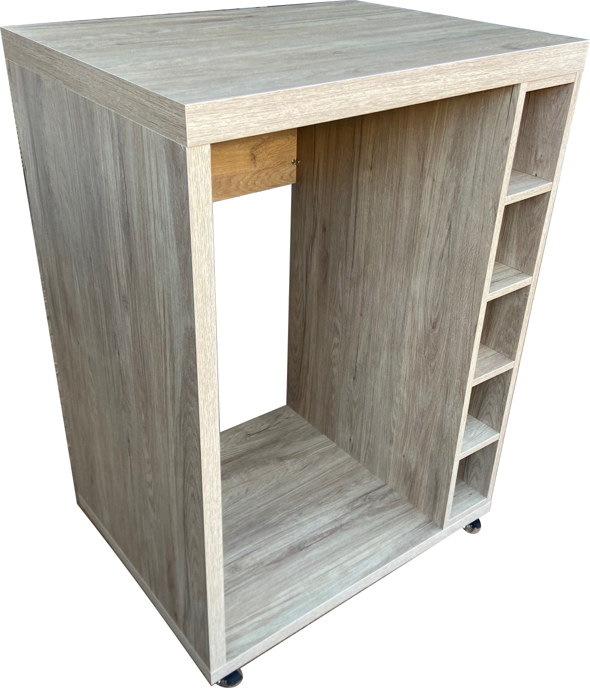 Bancada Bar com rodízios para embutir cervejeira frigobar ou adega ...