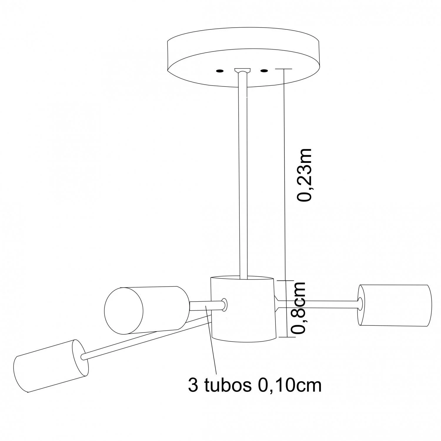 Lustre Bolinha Ana 3 Lâmpadas Madelustre | MadeiraMadeira
