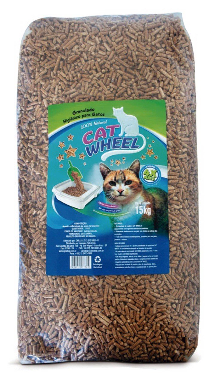 Granulado De Madeira Cat Wheel 15kg Madeiramadeira