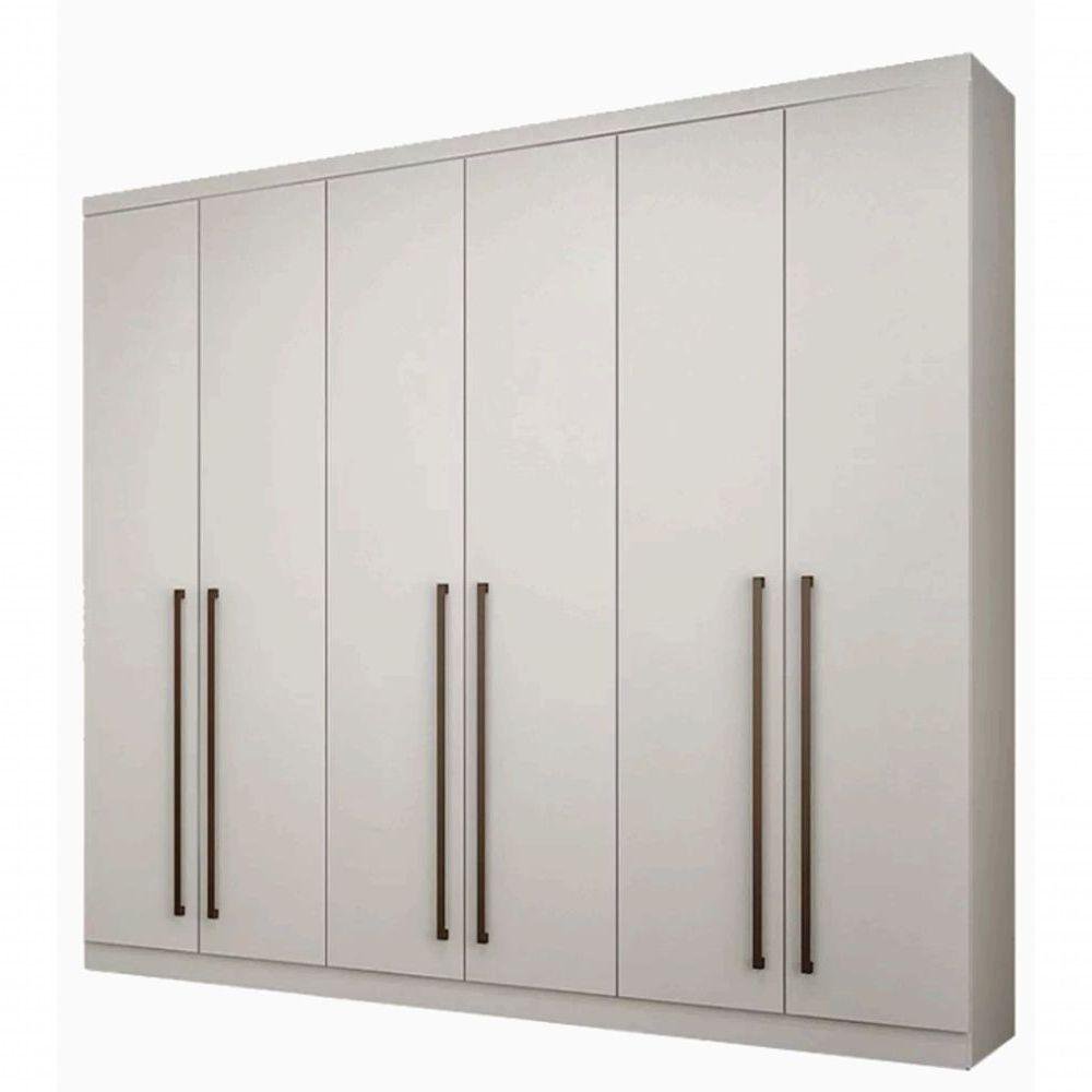 Guarda Roupa Casal 6 Portas 6 Gavetas Branco | MadeiraMadeira