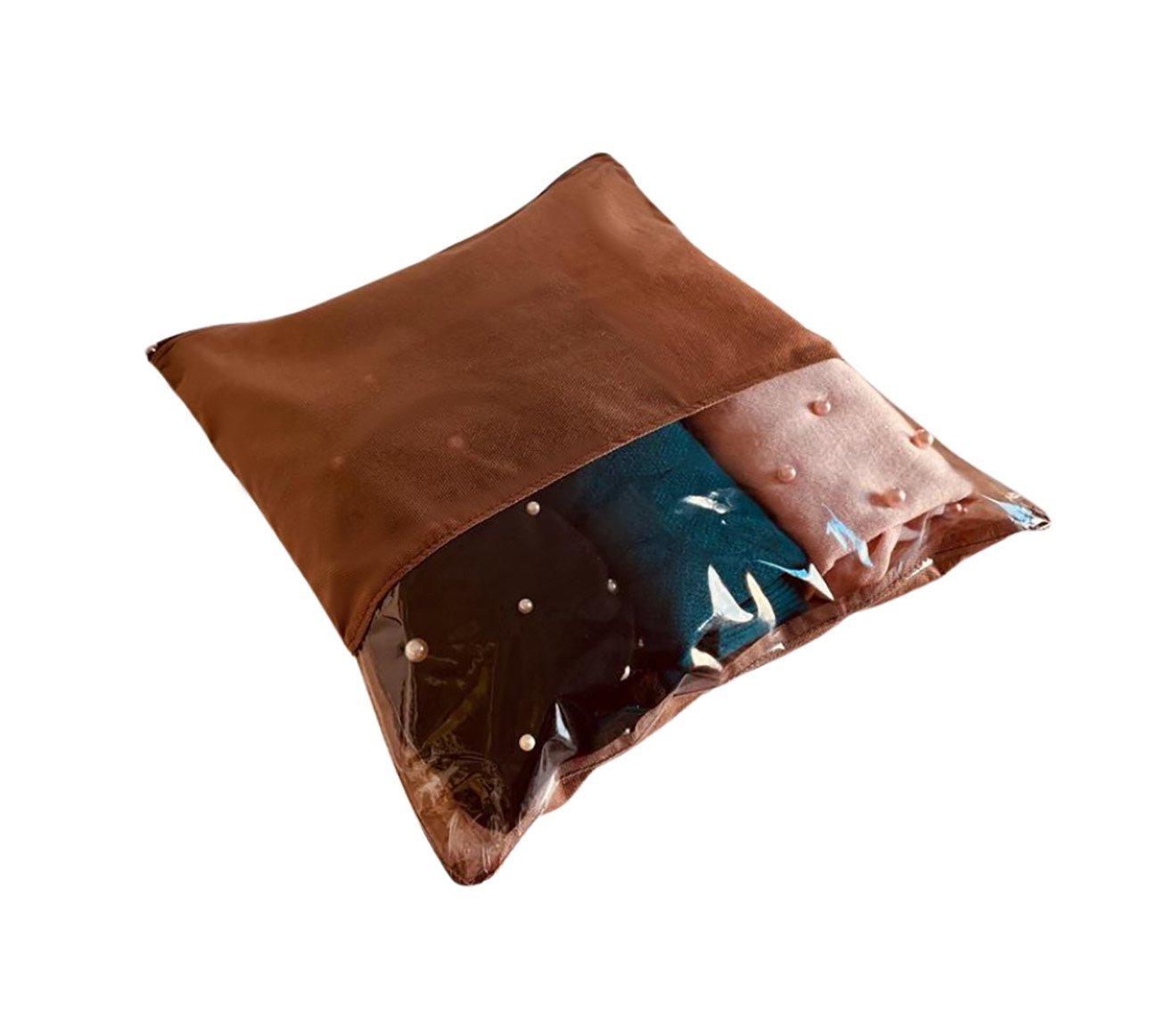 Sacos Tnt Para Guardar Roupas Com Visor E Zíper Kit 20 Unid.:Marrom ...